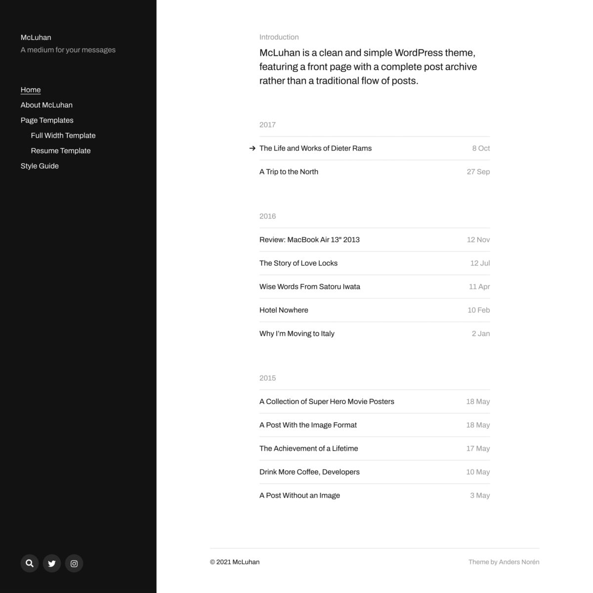 Free WordPress Themes – Anders Norén