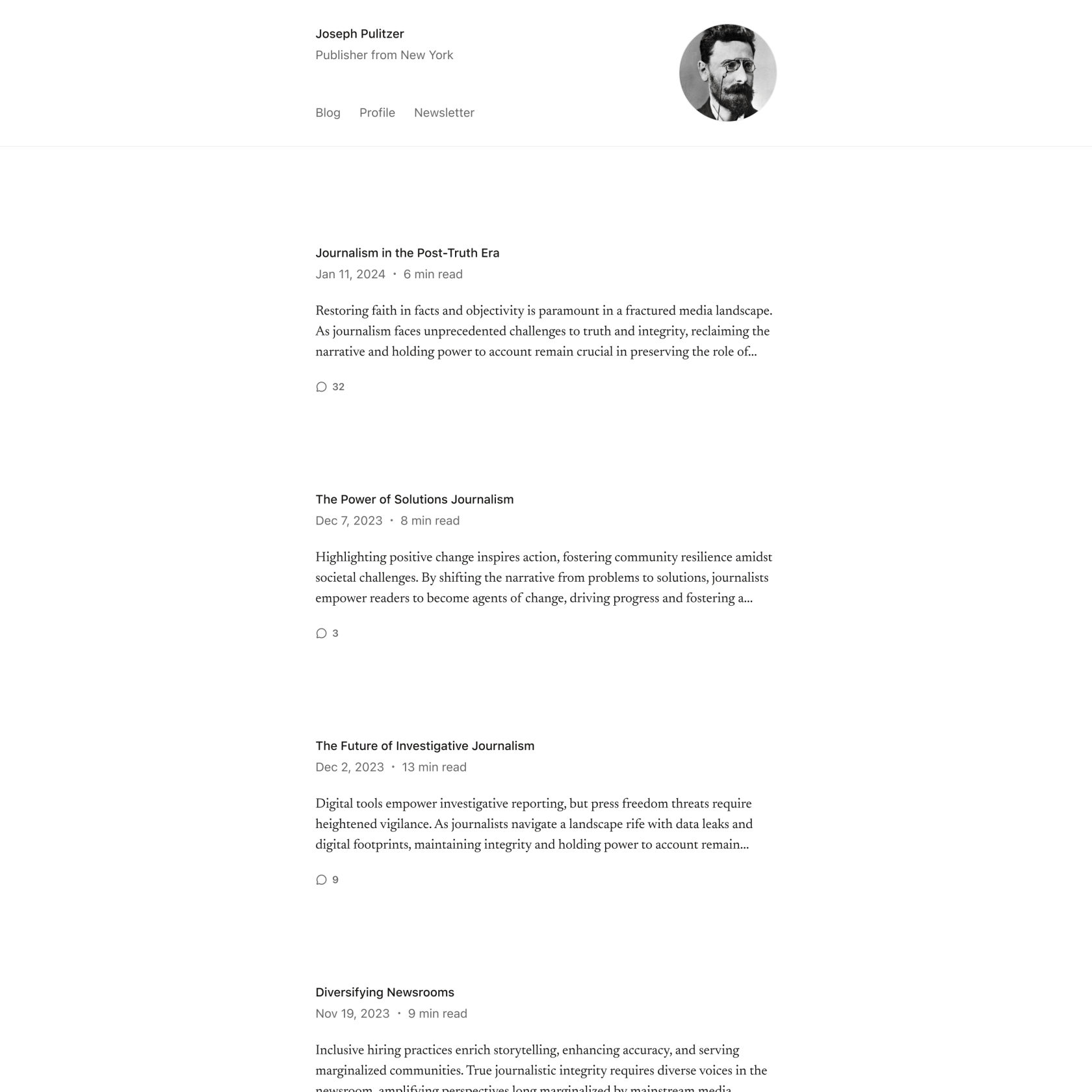 Pulitzer WordPress Theme – Anders Norén